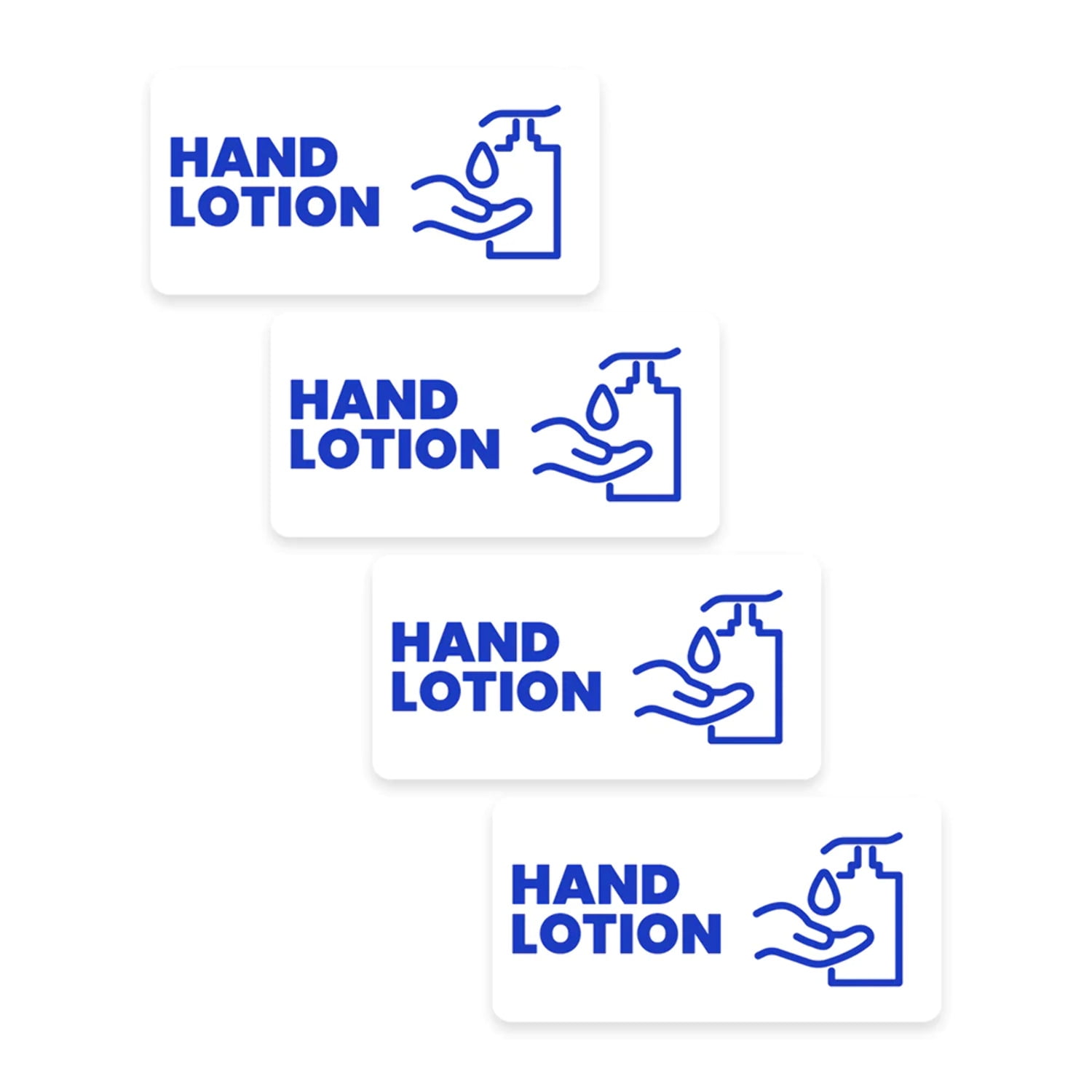 Hand Lotion Label for Commercial Dispensers | Size: 2x1 inch | 4 Pack ...