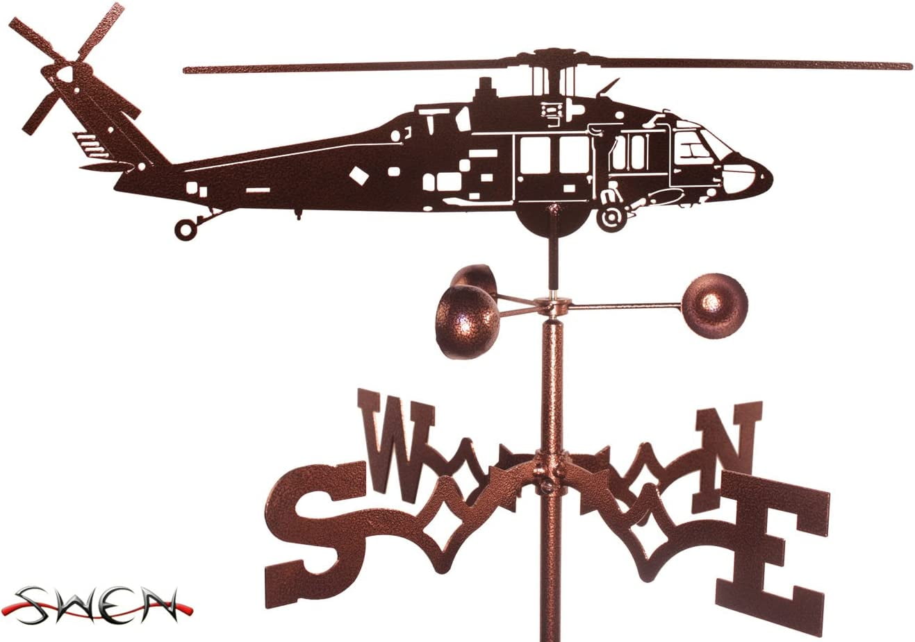 Hand Made Black Hawk Helicopter Garden Stake Weathervane ~New ...