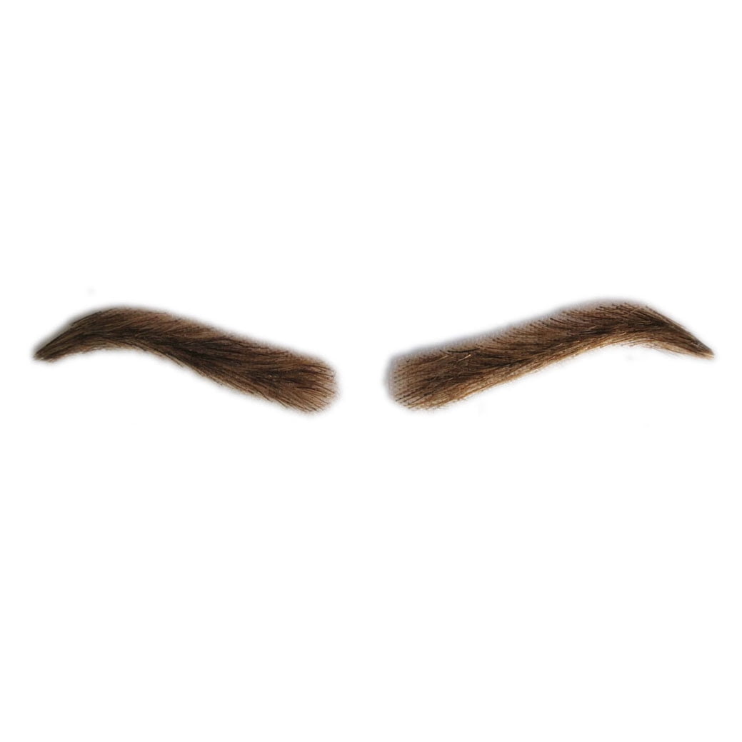 Hand Made Human Hair False Eyebrow #6 Light Brown Color Handtied Eyebrow for Men Suncolor Hair ...