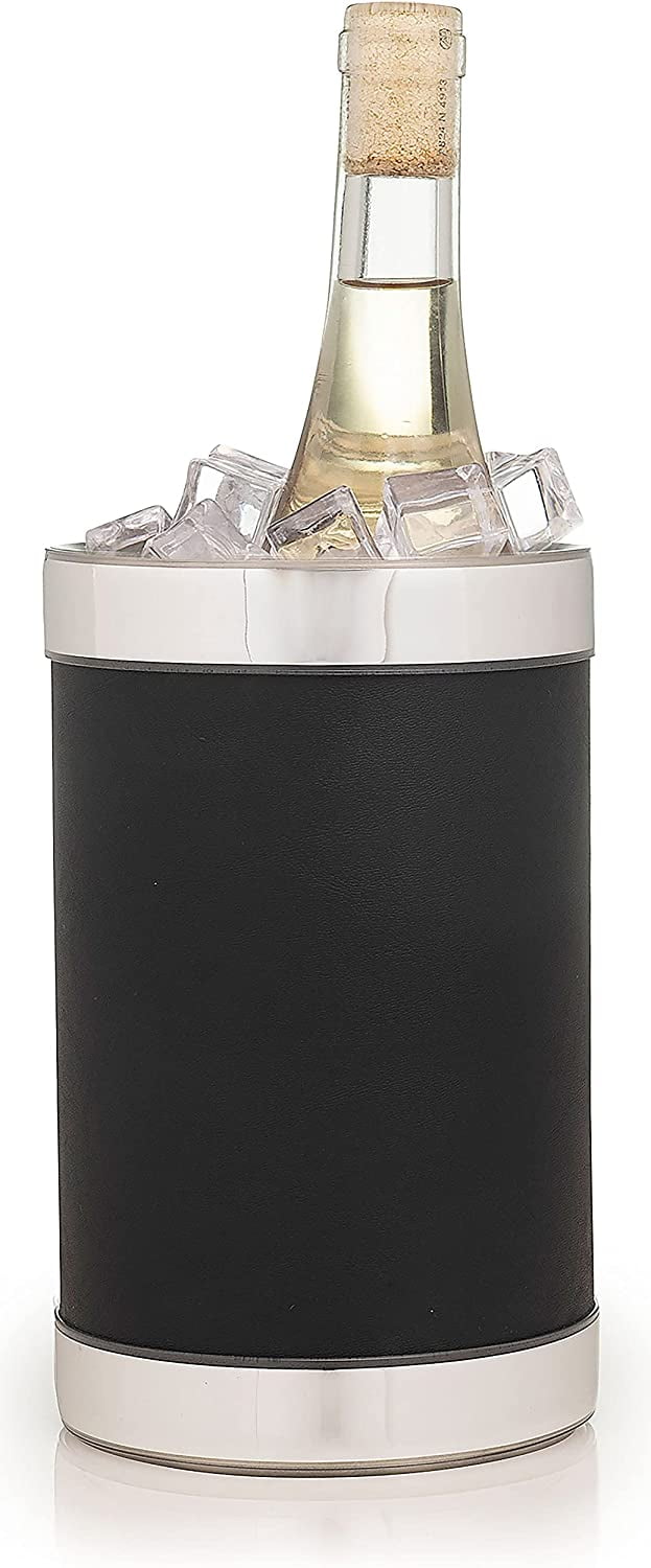 Hand Made In USA Double Walled Insulated Wine Chiller (Black ...