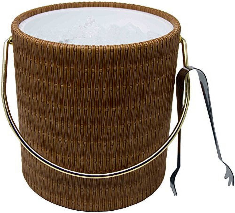 Hand Made In USA Peanut Wicker Double Walled 3-Quart Insulated Ice ...