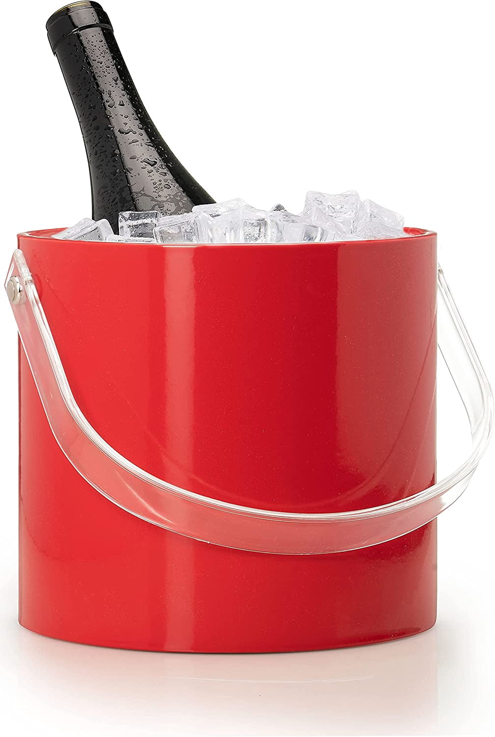 Hand Made In USA Red Double Walled 3-Quart Insulated Ice Bucket With ...