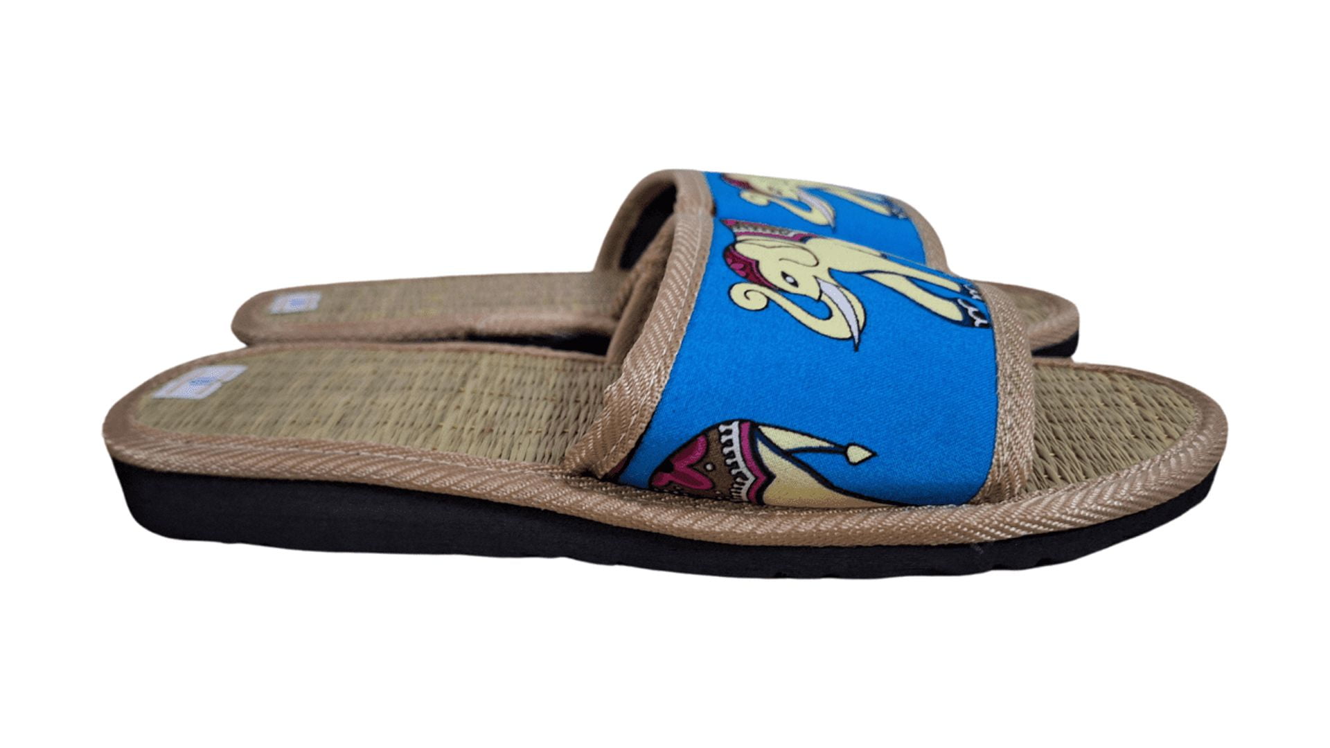Hand Made – Mat Grass Slippers with Thai Elephant Pattern – Collection ...