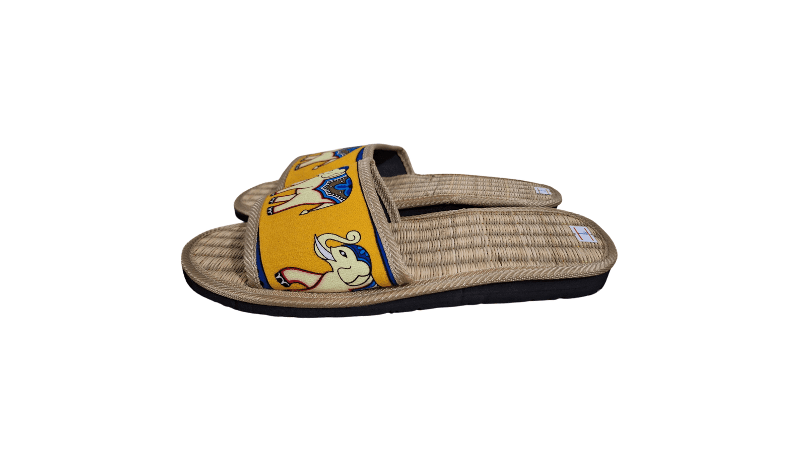 Hand Made – Mat Grass Slippers with Thai Elephant Pattern – Collection ...