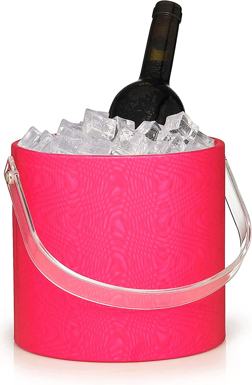 Hand Made in USA Double Walled Neon Azalea 3-Quart Insulated Ice Bucket ...