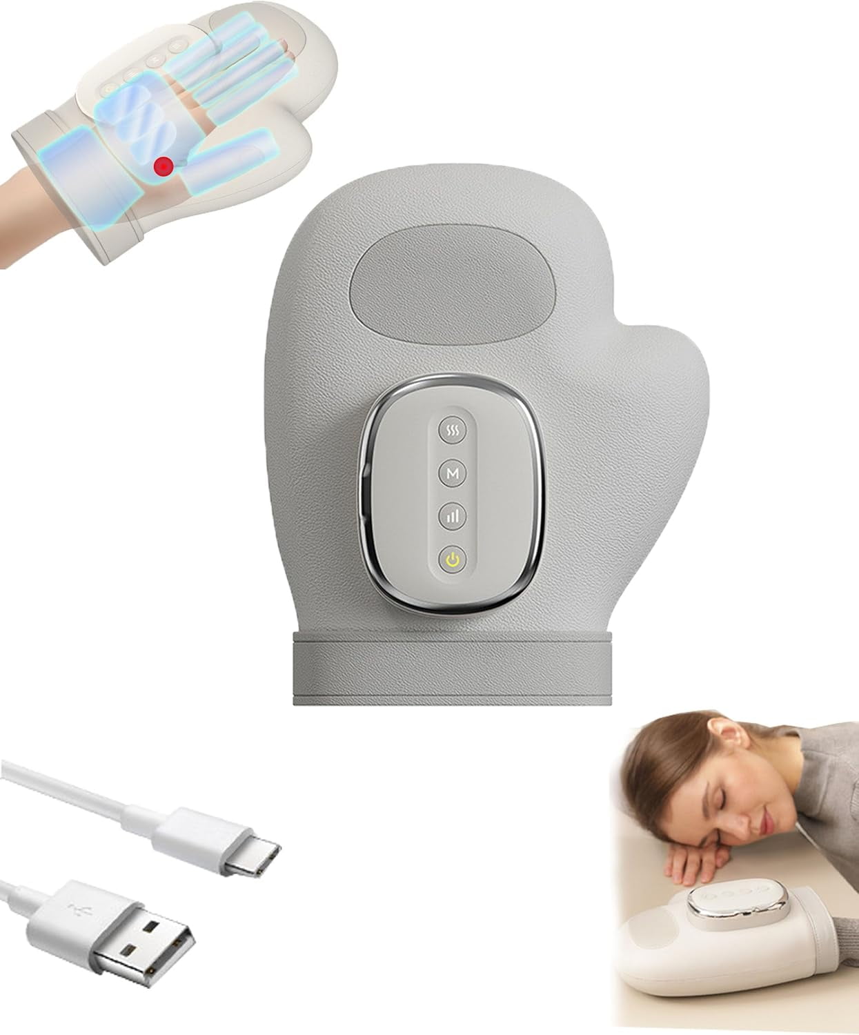 Hand Massager - 3-in-1 Electric Hand Therapy Massager for Your Tired ...