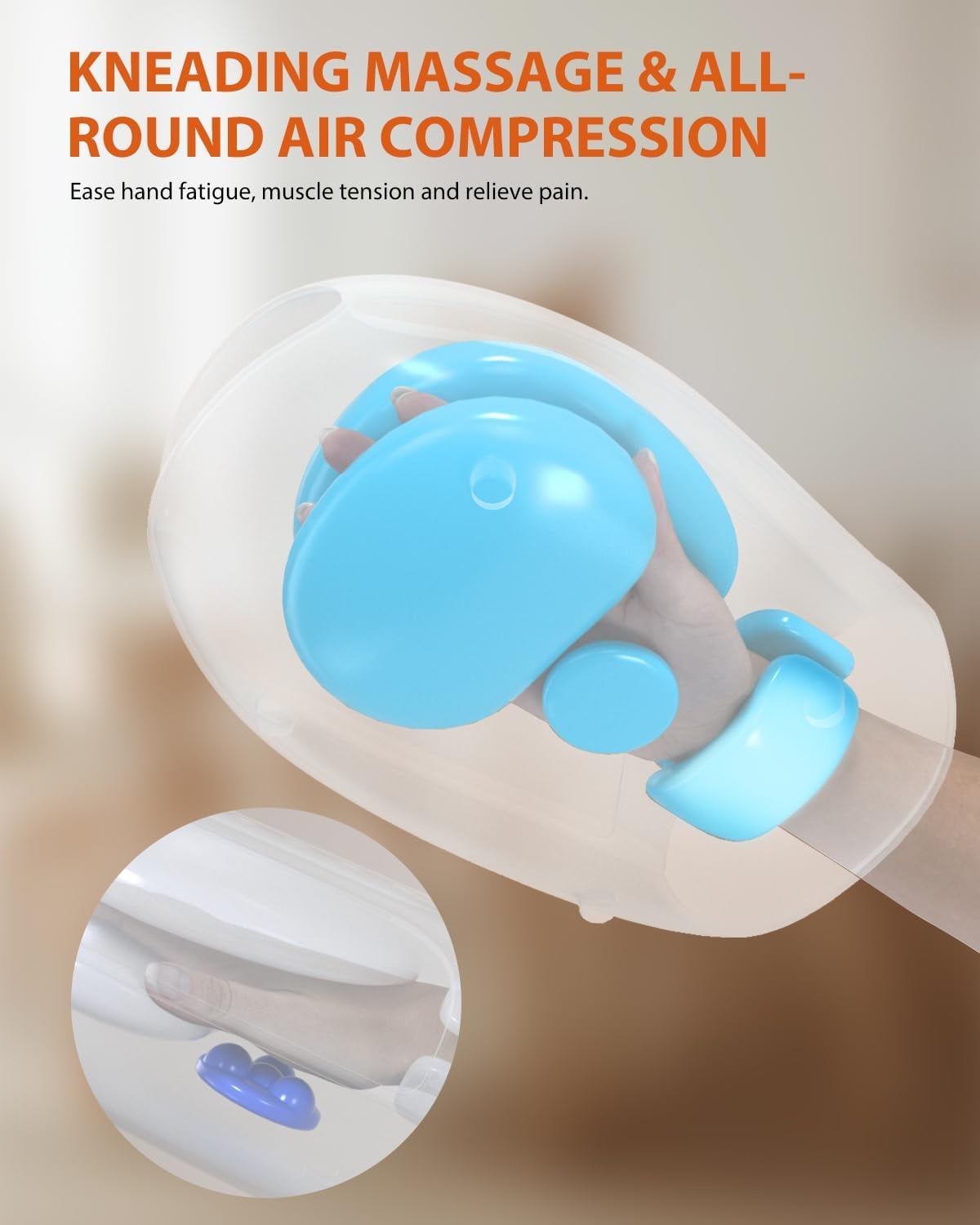 Hand Massager for Arthritis and Carpal Tunnel Relief, Cordless Hand ...