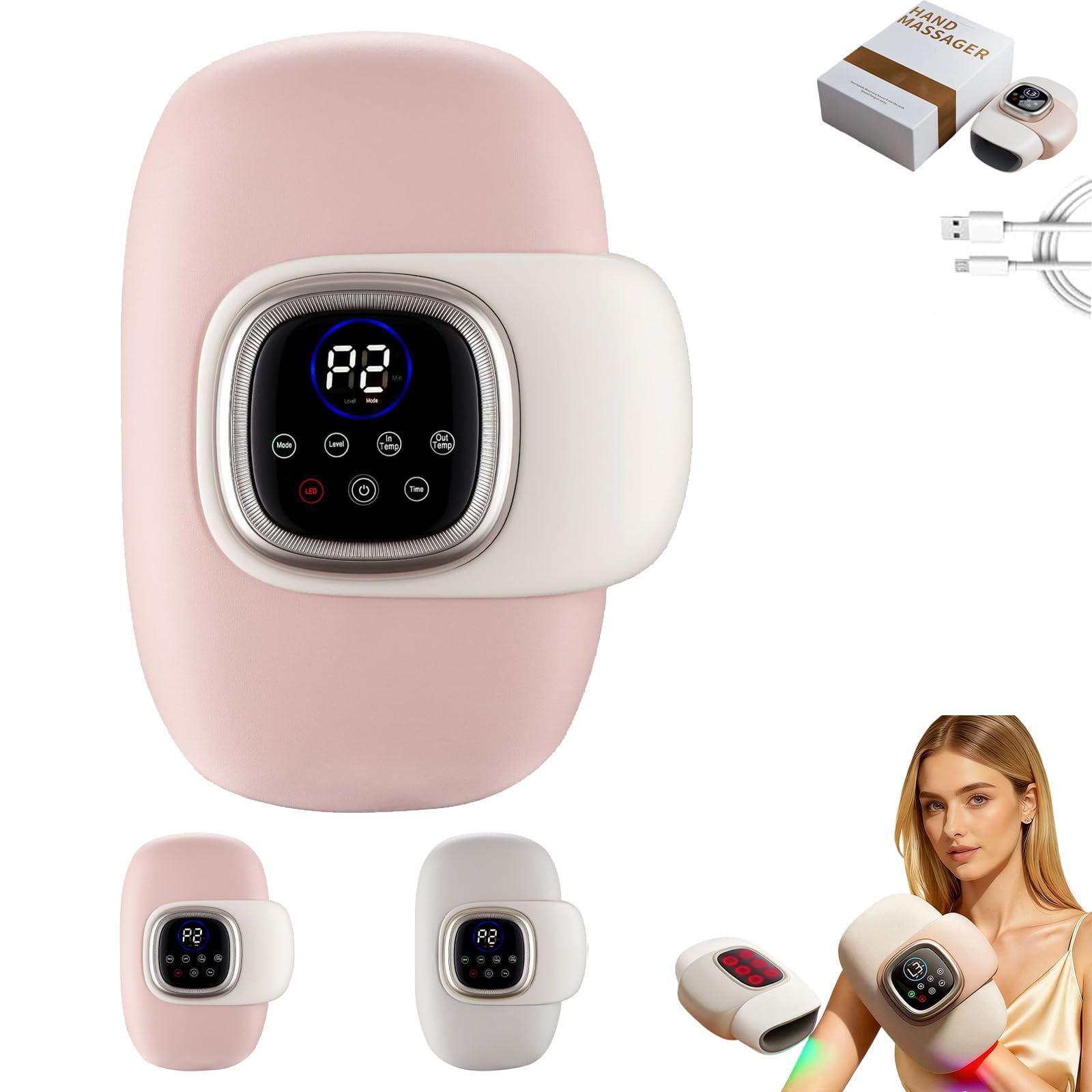 Hand Massager with Heat and Compression, 2026 New 3D 5-Finger Airbag ...