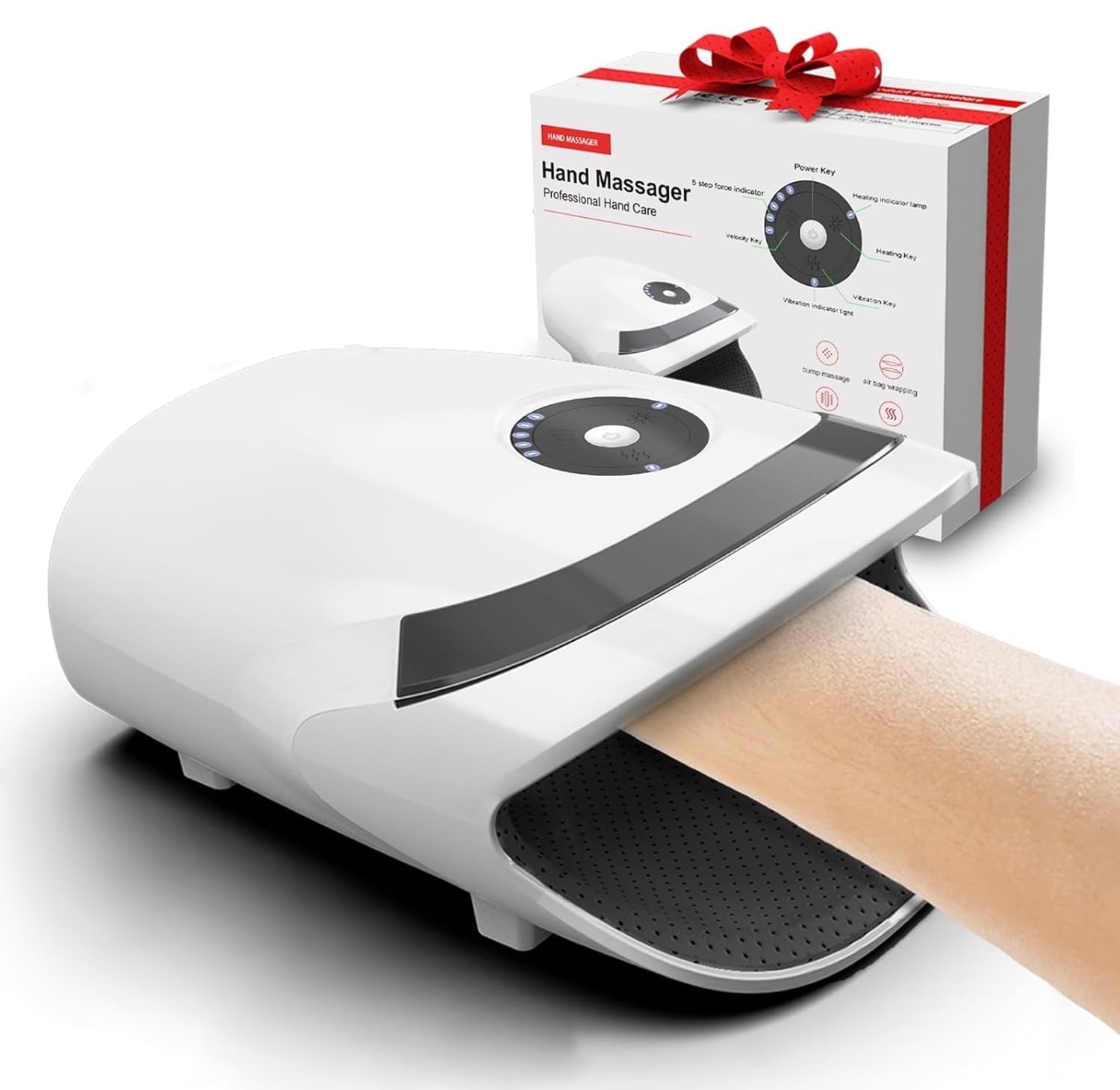 Hand Massager with Compression & Heating, Electric Hand Massager for ...