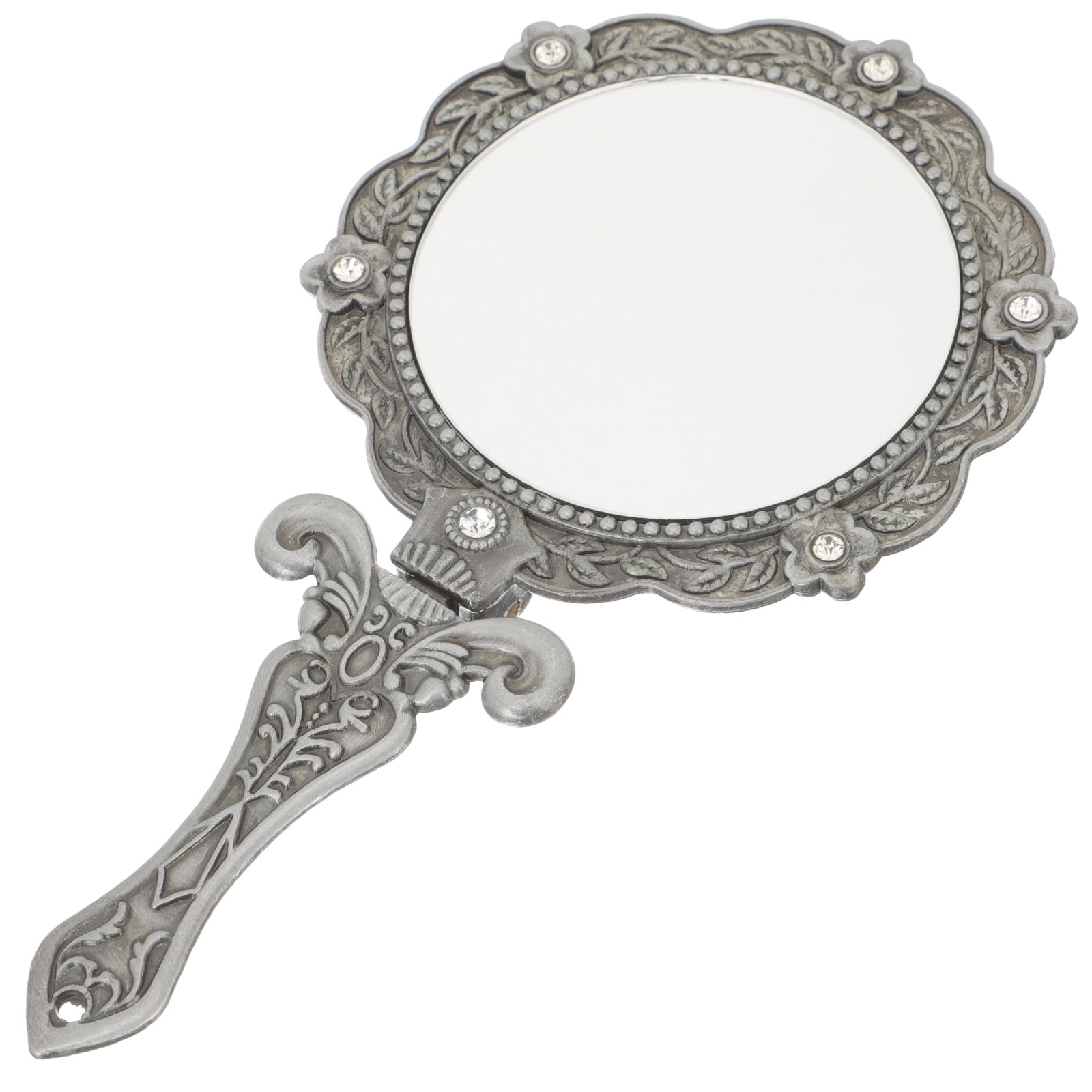 Hand Mirror Vintage Handheld Mirror Folding Makeup Mirror Portable ...