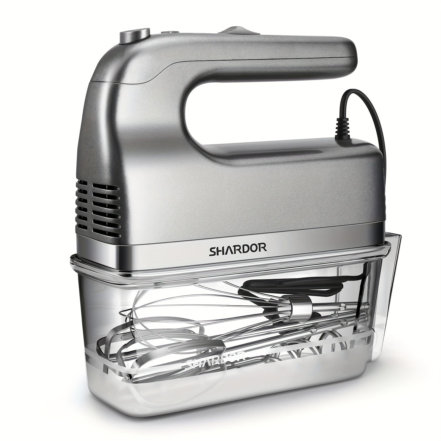 Hand Mixer, 350W Handheld Mixer With Storage Case 5-Speed Plus Turbo ...