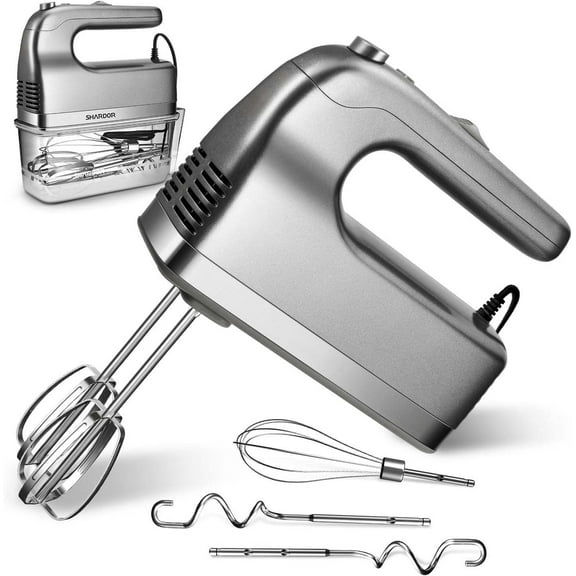 9-Speed Digital Hand Mixer Electric, 400W Powerful DC Motor, Baking ...