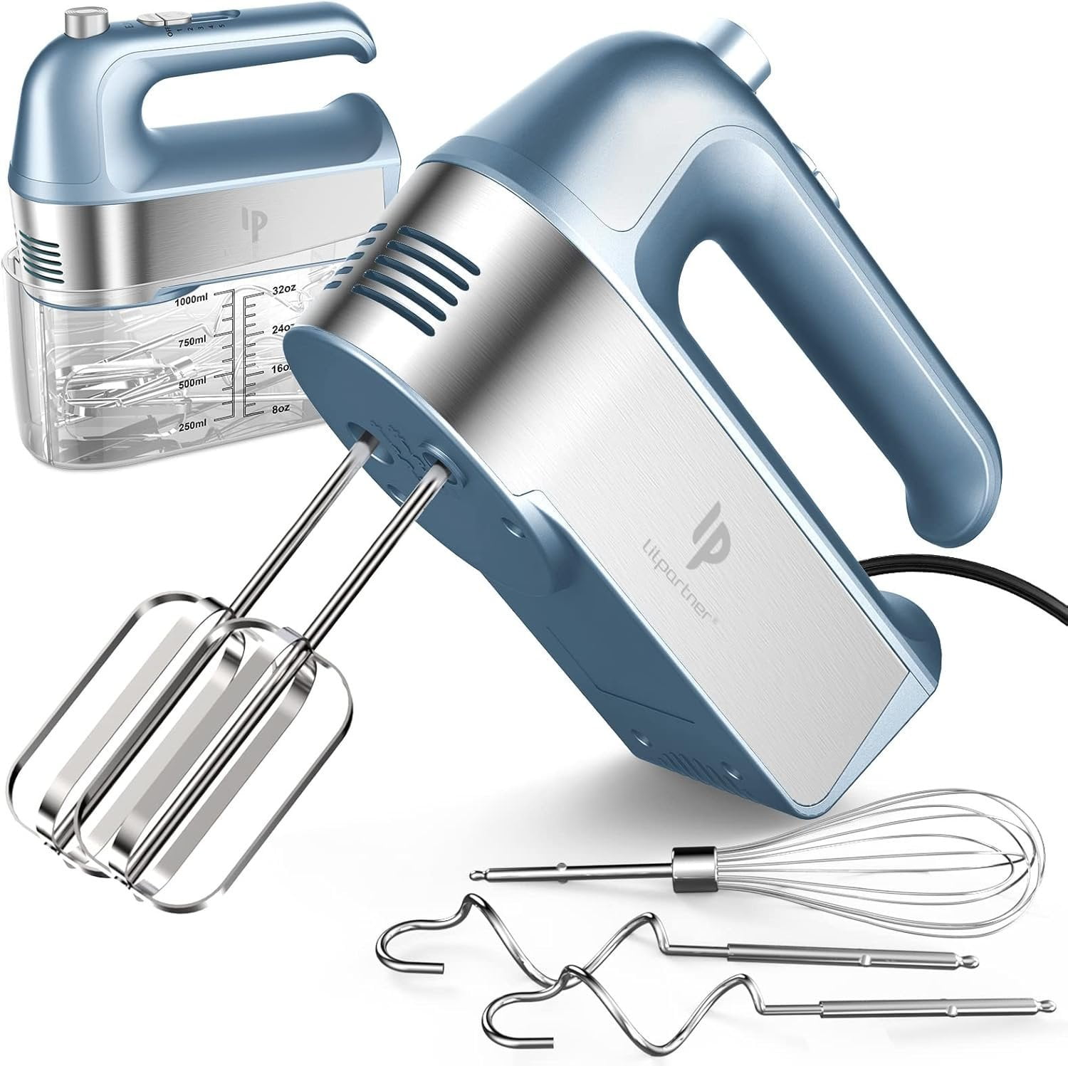 Hand Mixer , 450W Kitchen Mixers with Scale Cup Storage Case, Turbo ...