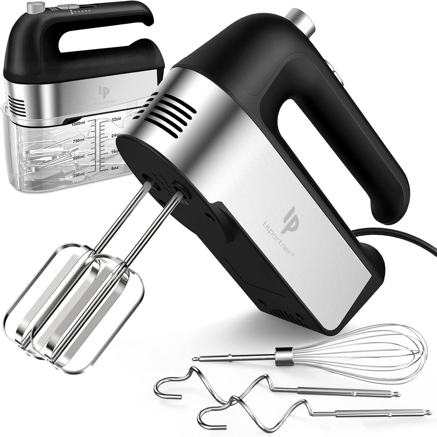 Hand Mixer , 450W Kitchen Mixers with Scale Cup Storage Case, Turbo ...
