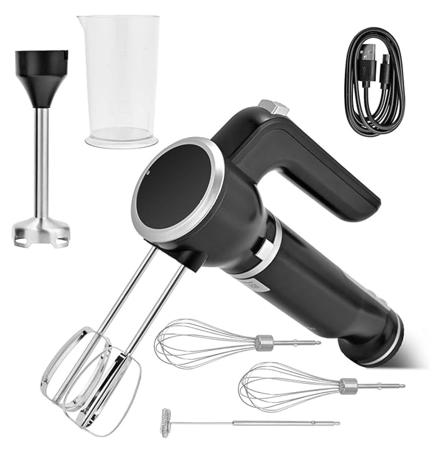 Hand Mixer 5-in-1, Portable Cordless Hand Blender Set - Immersion ...