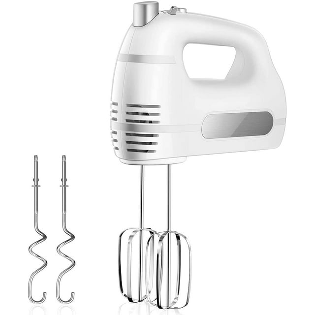 Hand Mixer, 6-Speed Electric Hand Mixer with Hooks and Whisks 300W ...
