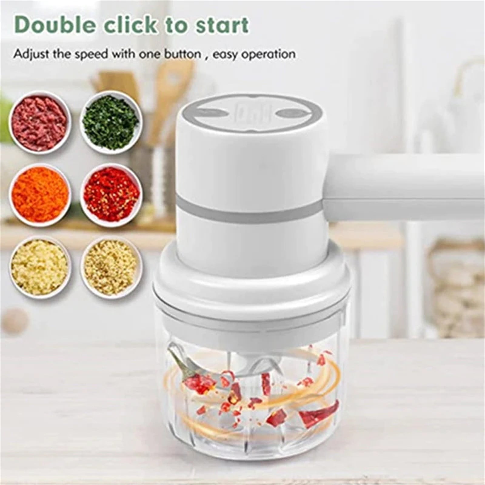 Hand Mixer Cordless Electric Blender With 3 Attachments Portable Multi ...