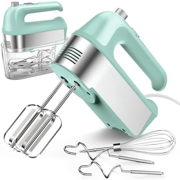 Hand Mixer Electric, 450W Kitchen Mixers with Scale Cup Storage Case ...