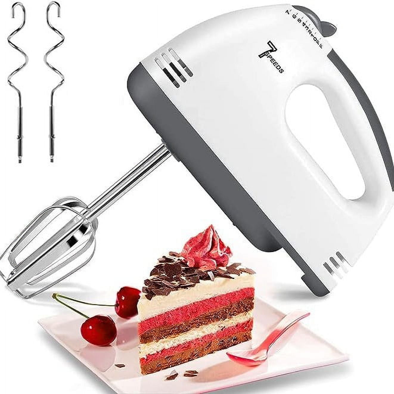 Hand Mixer Electric,7-Speed Mixer Electric Handheld with 4 Stainless ...