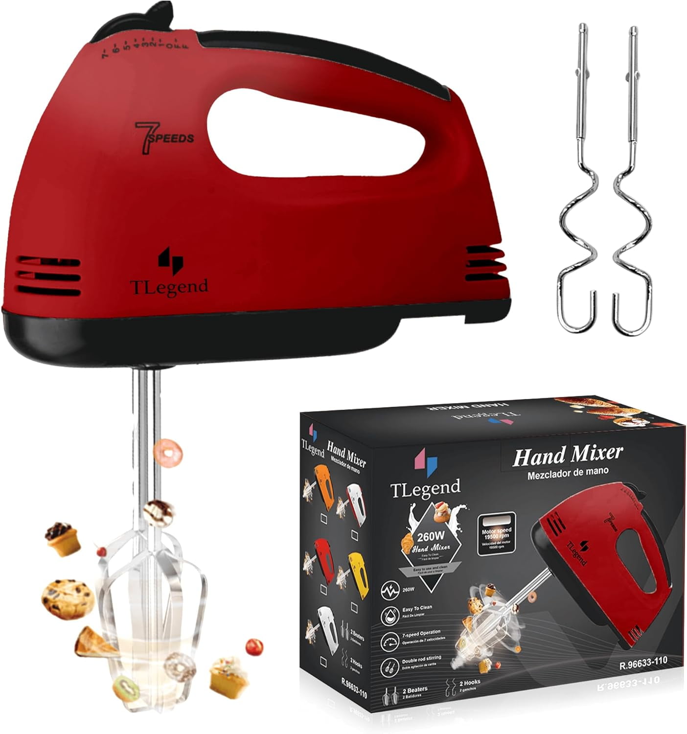 Hand Mixer Electric Handheld – 7 Speed Ultra Power Electric Mixer ...