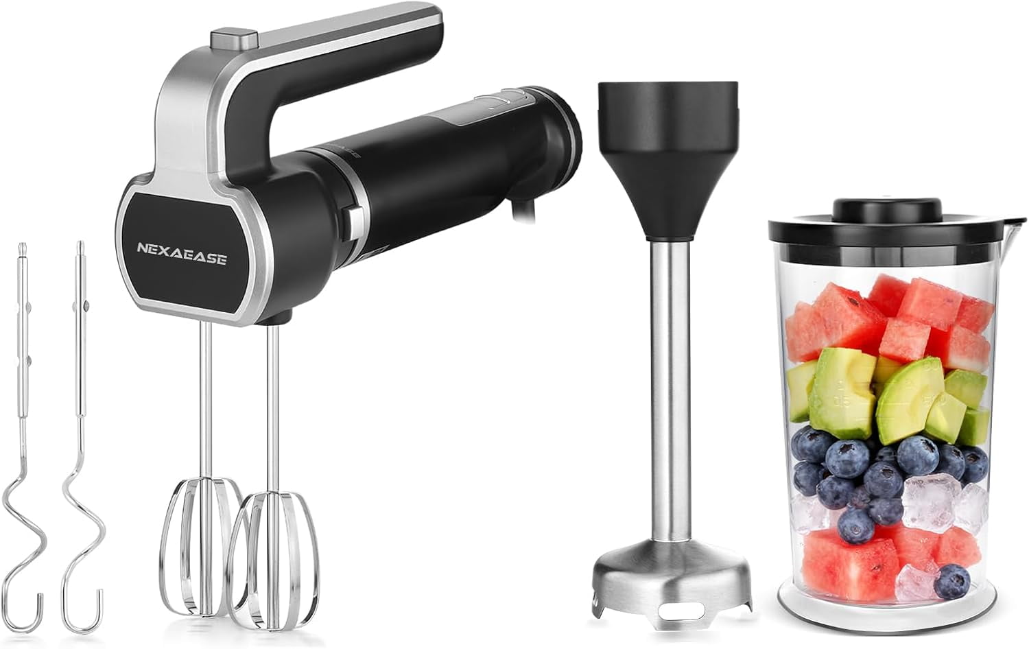 Hand Mixer Immersion Blender Electric Handheld, Portable Hand Blender ...