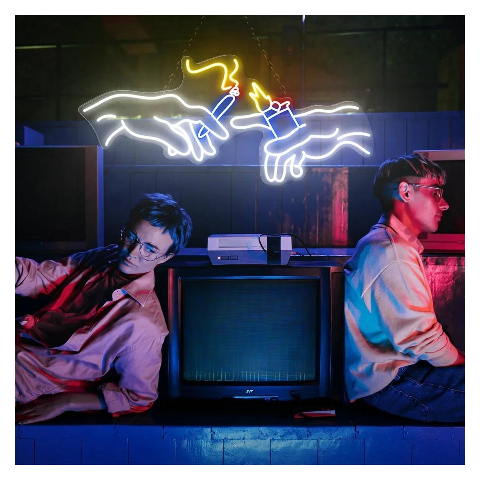 Hand Neon Sign USB Powered, Light A Cigarette Neon Lights For Club ...