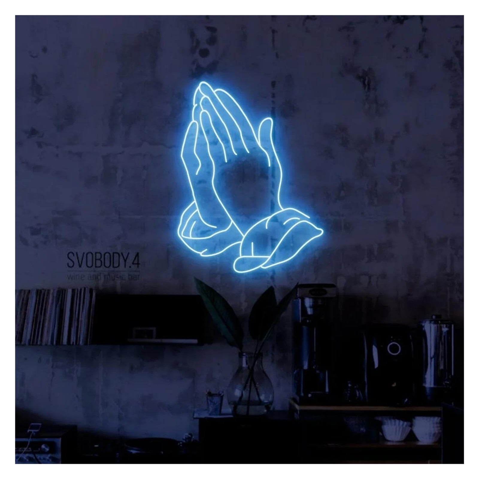 Hand Of God Neon Sign USB Powered Adjustable Brightness Hand Neon ...