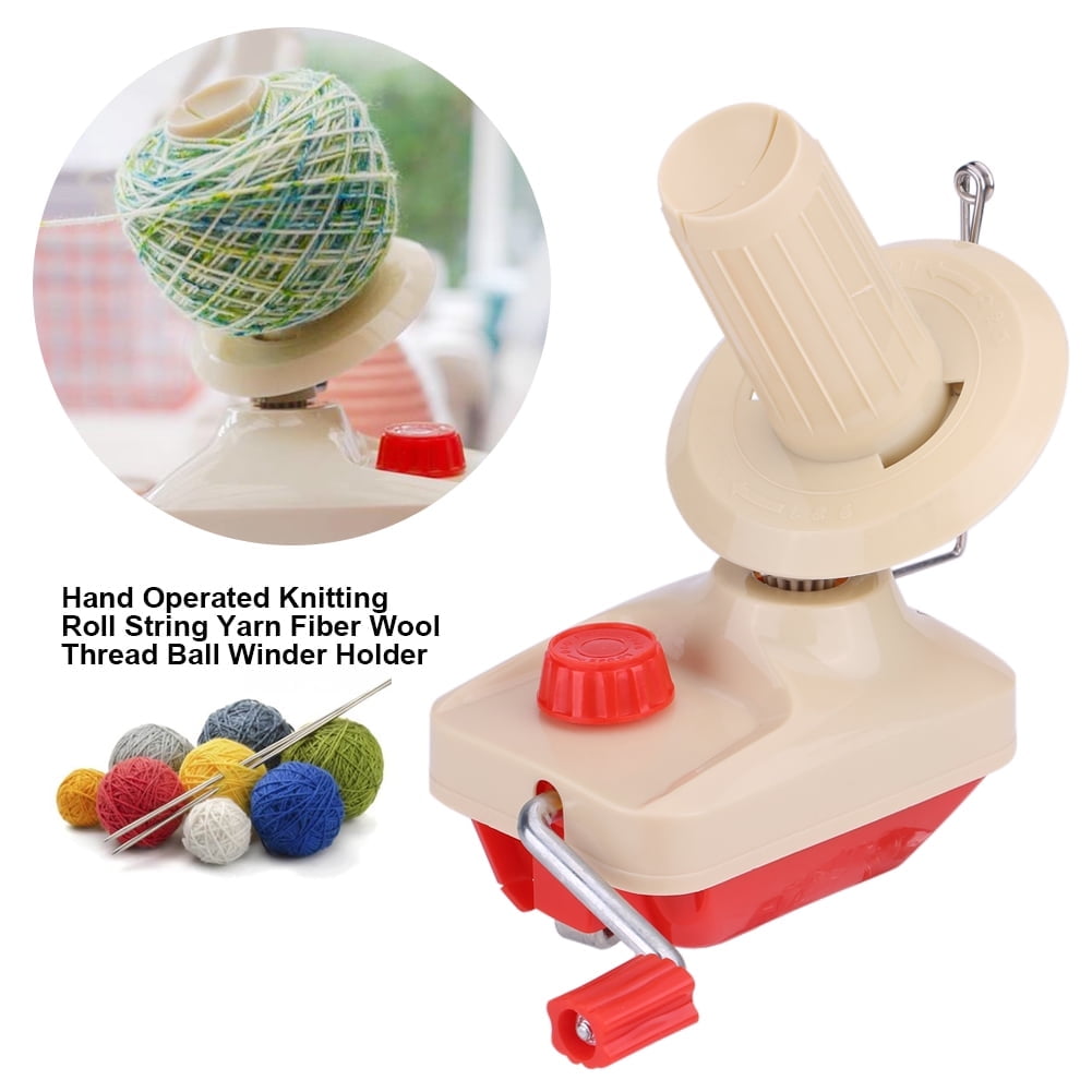 Hand Operated Knitting Roll String Yarn Fiber Thread Ball Winder Holder ...
