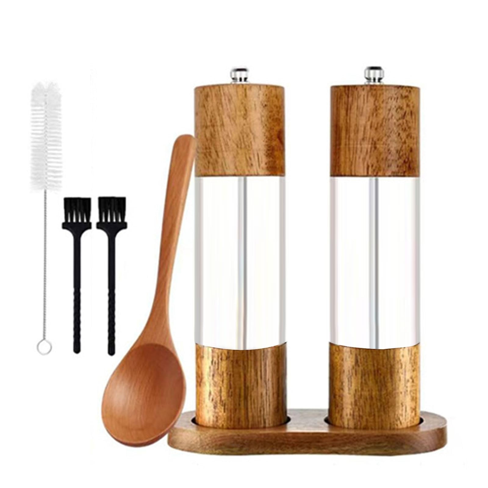 Hand Operated Salts and Peppers Shaker Adjustable Coarseness Spices ...