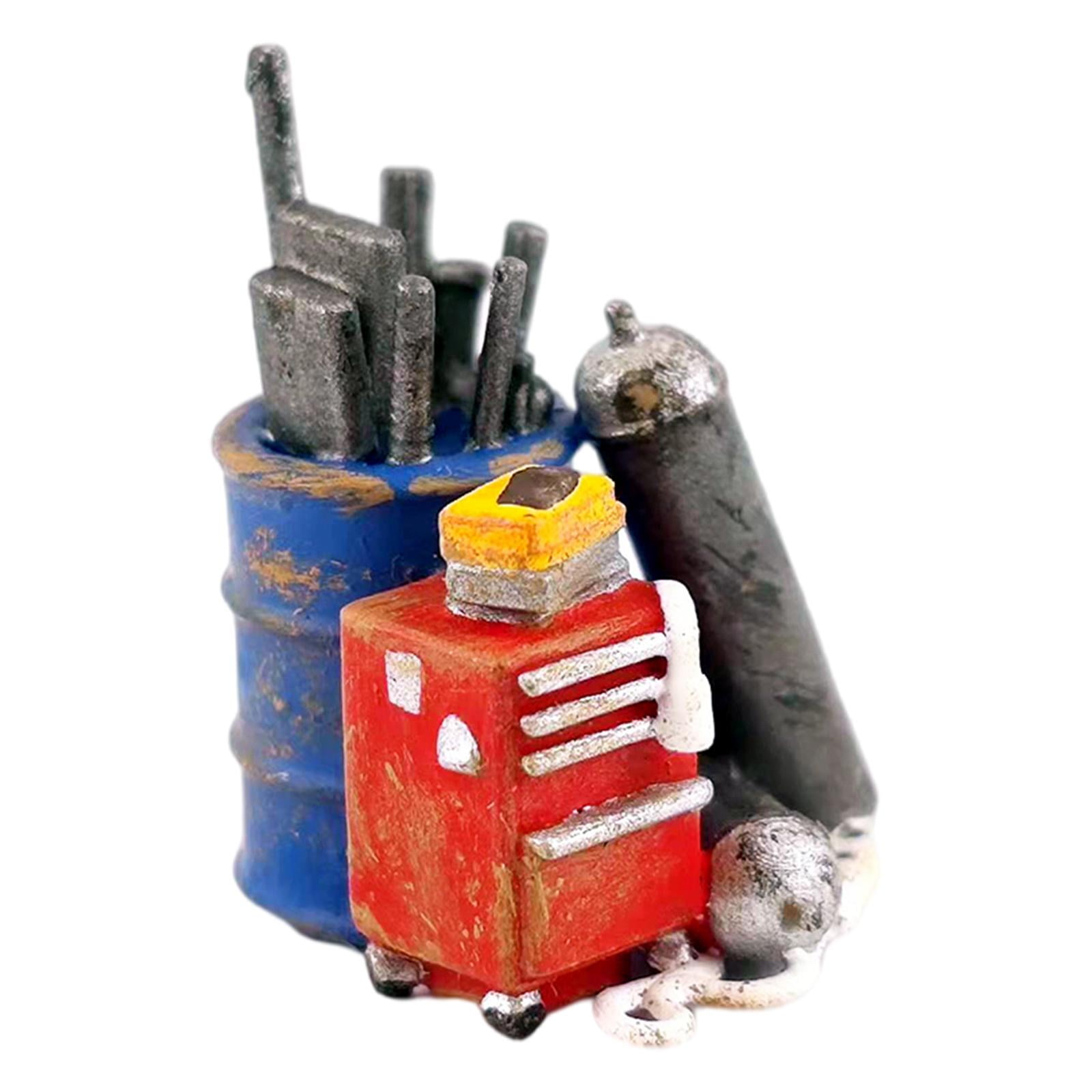 Hand Painted 1/64 Figures Garage Sundry Tool Architecture Model Street ...