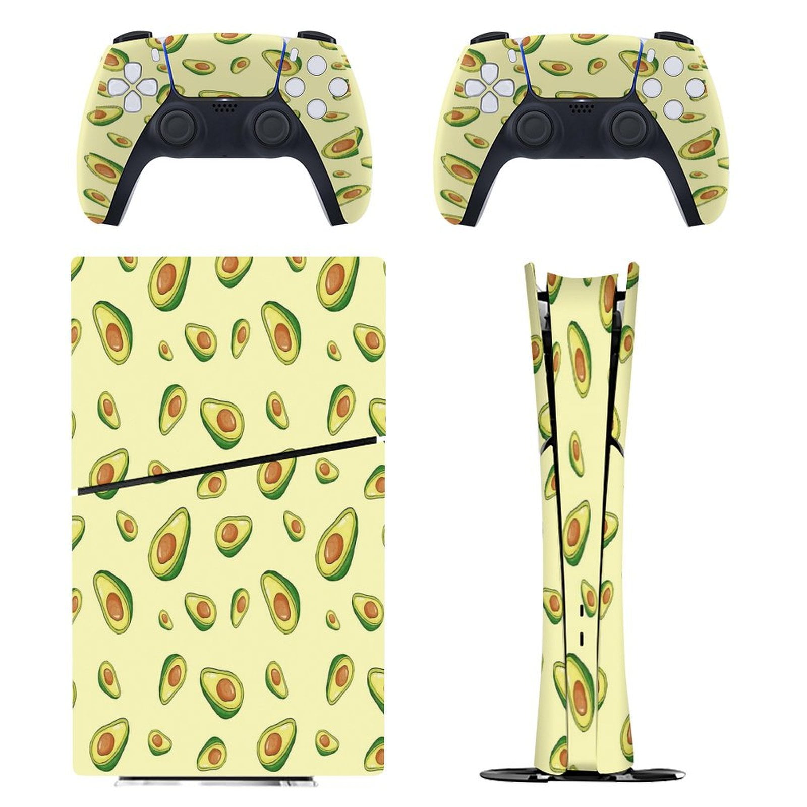 Hand Painted, Avocado, Yellow PS5/PS5 Slim Digital Disc Skin Sticker ...