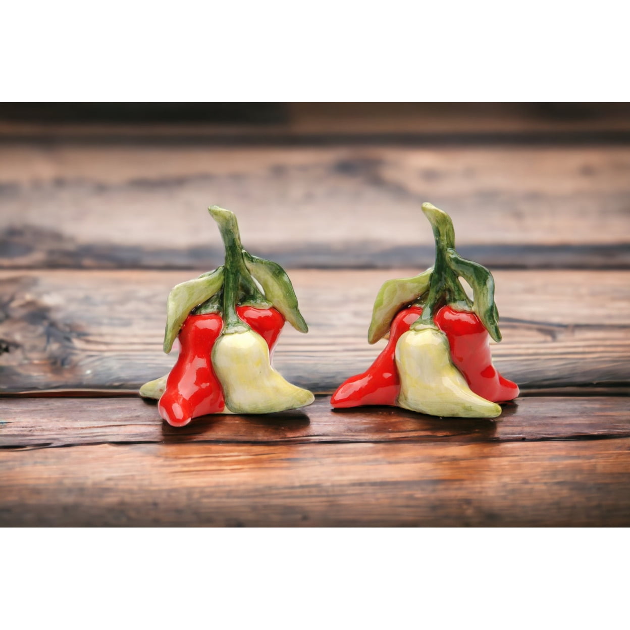 Hand Painted Ceramic Chili Salt Pepper Shakers 3in Gift Her Mom ...