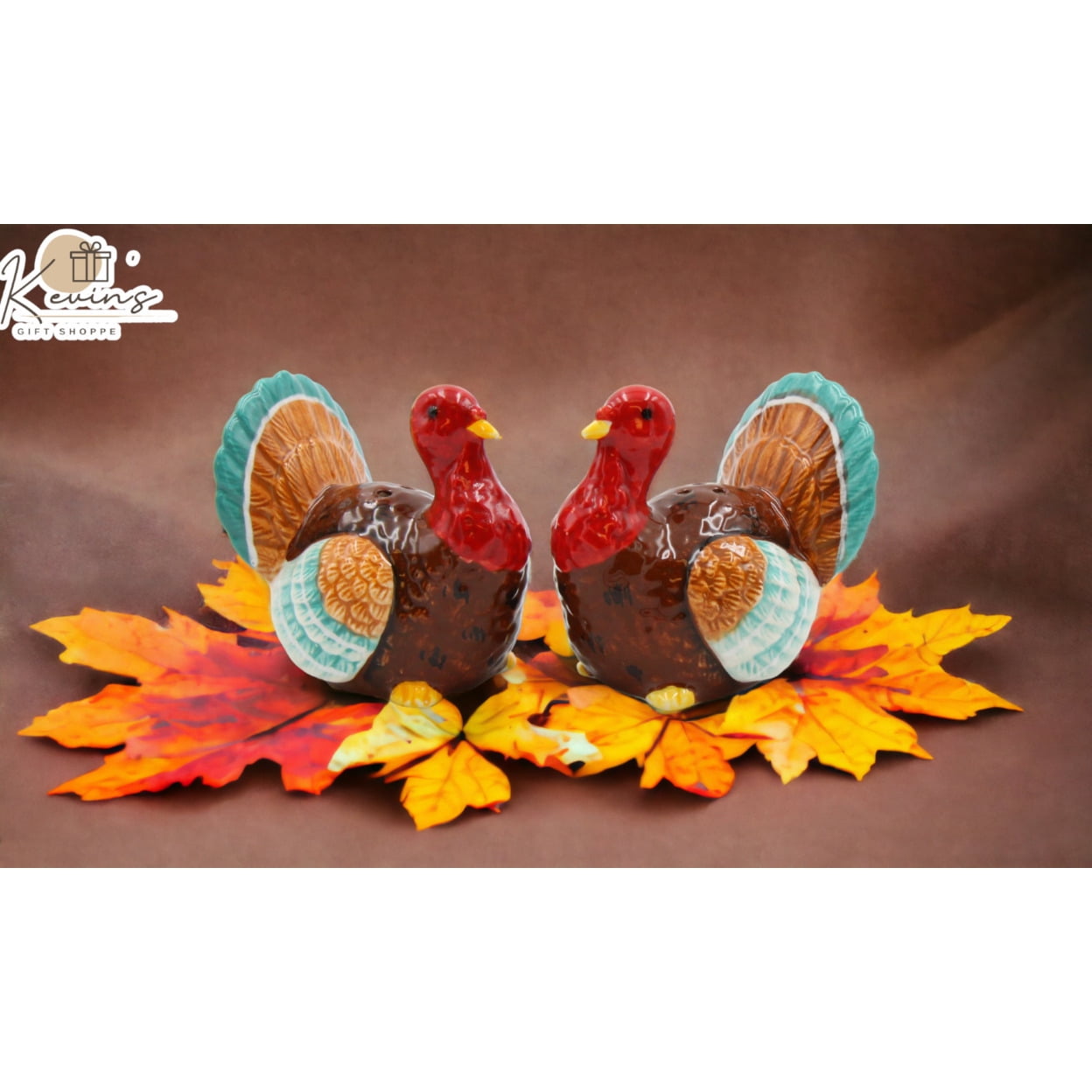 Hand Painted Ceramic Turkey Salt and Pepper Shakers 2.5in - Walmart.com