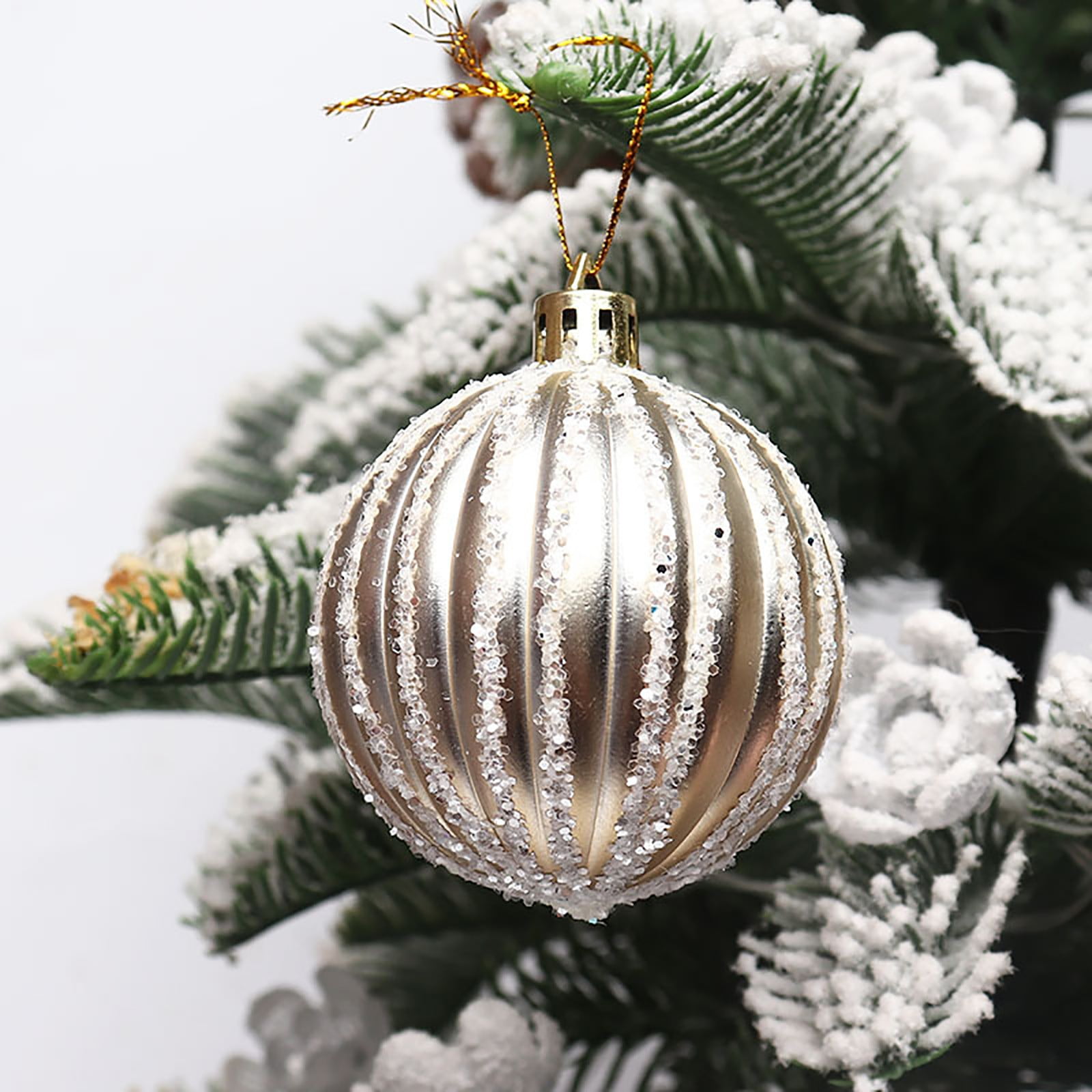 Hand Painted Christmas Ball Pendant Plastic Plating 6cm Pumpkin Ball ...