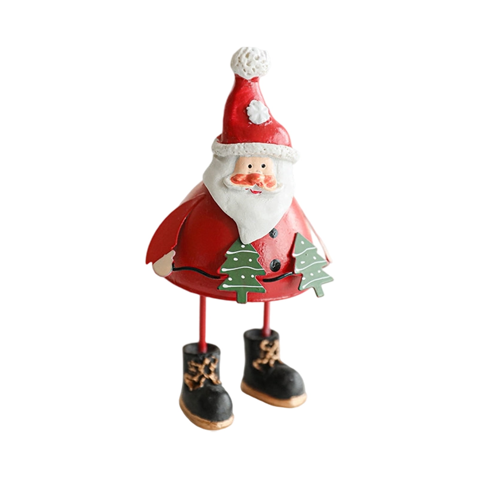 Hand-Painted Christmas Figurines Set of 3 - Festive Santa Claus ...