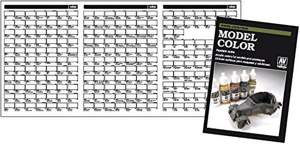 Hand Painted Color Chart: Model Color & Panzer Aces - Walmart.com