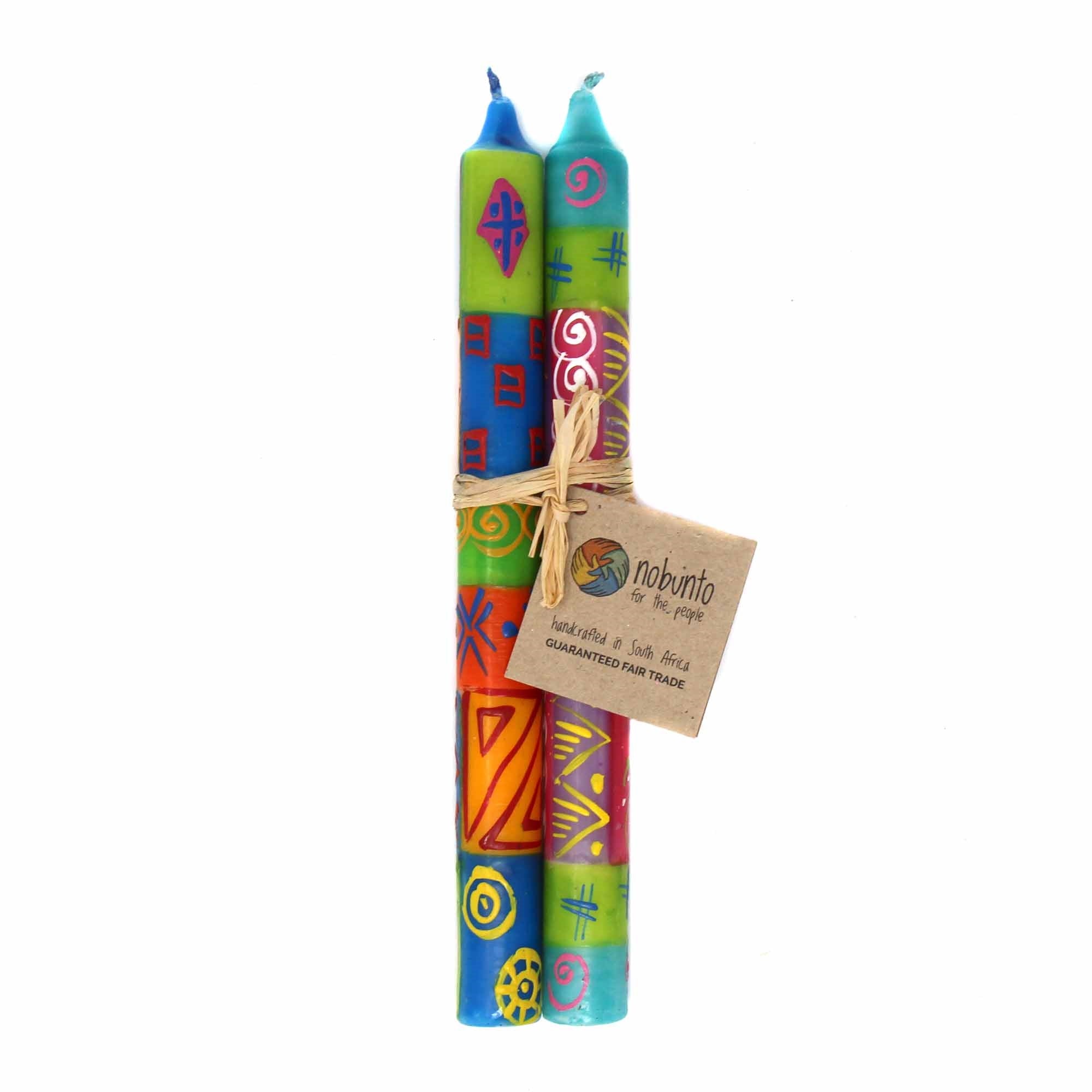 Hand-Painted Dinner Candles, Pair (Shahida Design) - Walmart.com