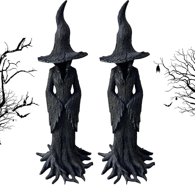 Hand-Painted Enchanting Witch Statue: The Guardian of Your Home ...