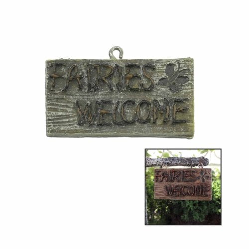 Hand Painted "Fairies Welcome" Sign For Gardens and Planters - Walmart.com