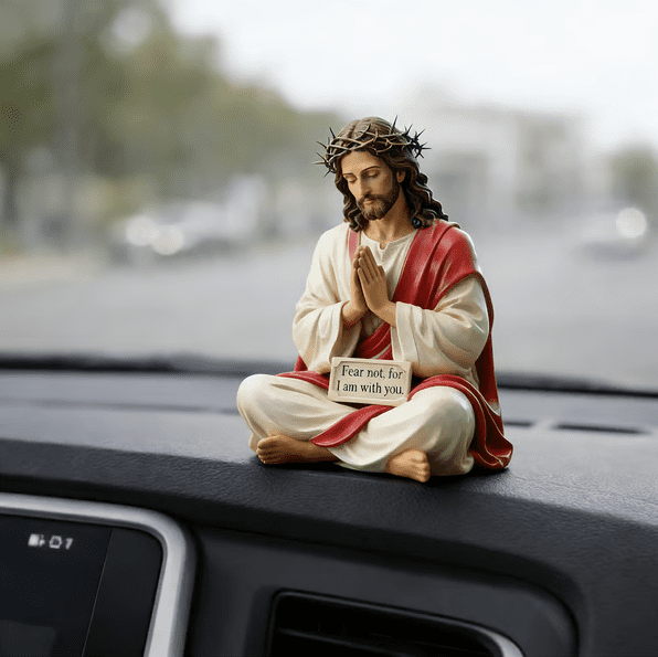 Hand-Painted Jesus Figurine “Fear Not for I Am with You” - Praying ...