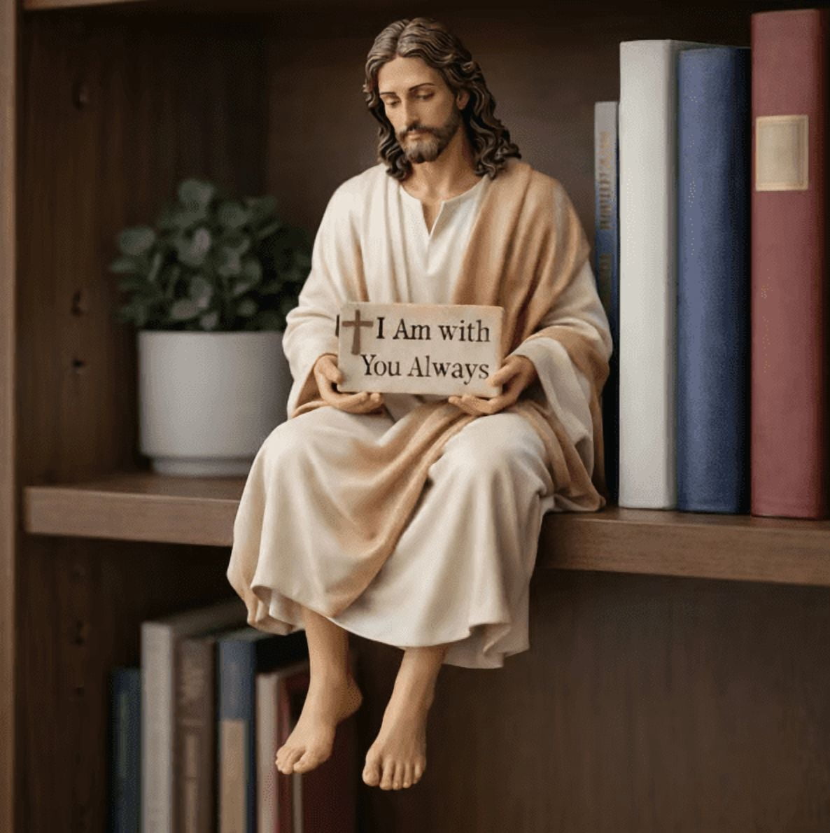 Hand-Painted Jesus Figurine “Fear Not for I Am with You” - Praying ...