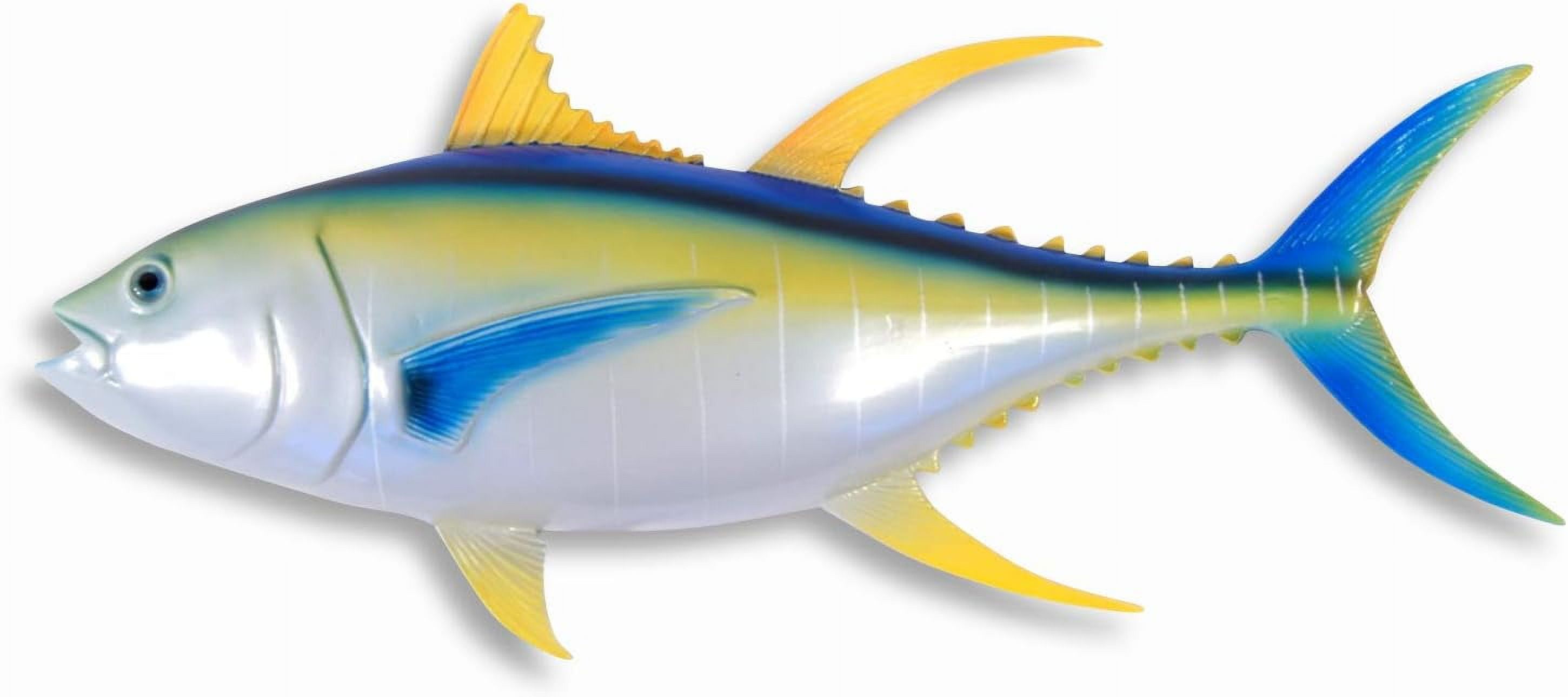 Hand Painted Large 18" Yellowfin Tuna Salt Water Game Fish Wall Mount ...