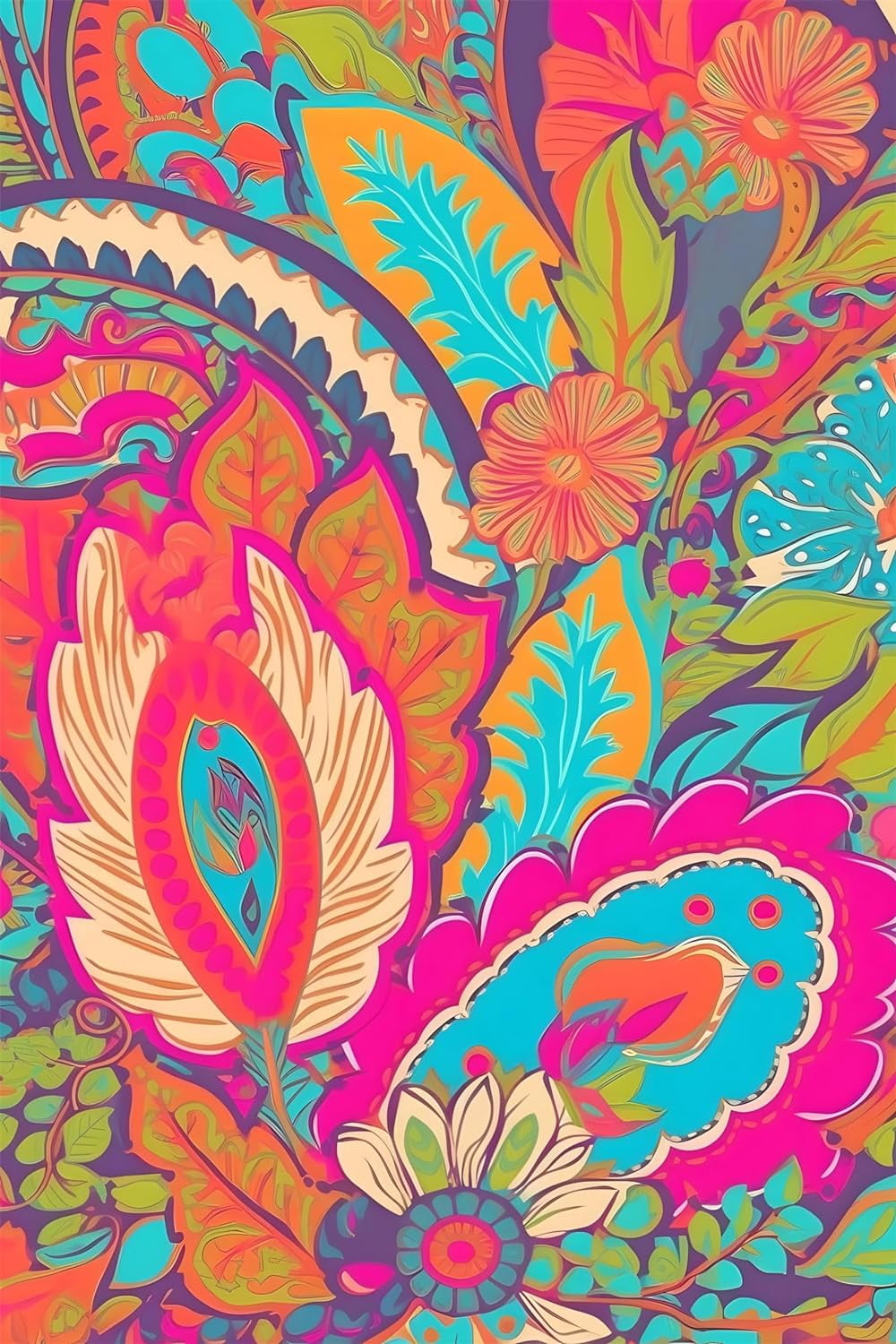 Hand Painted Oil Paintings - Exotic Colorful Mandalas - Boho Mandala ...