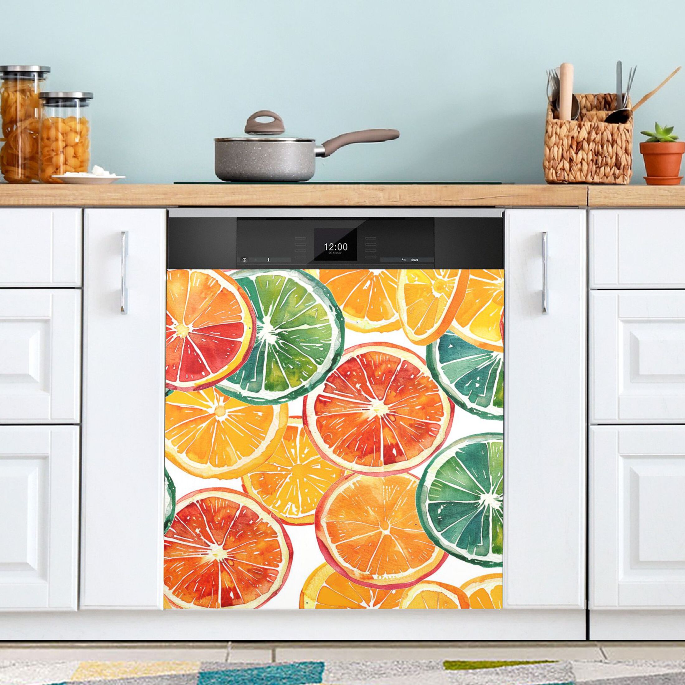 Hand Painted Oranges Lemons Dishwasher Magnet Refrigerator Magnetic ...