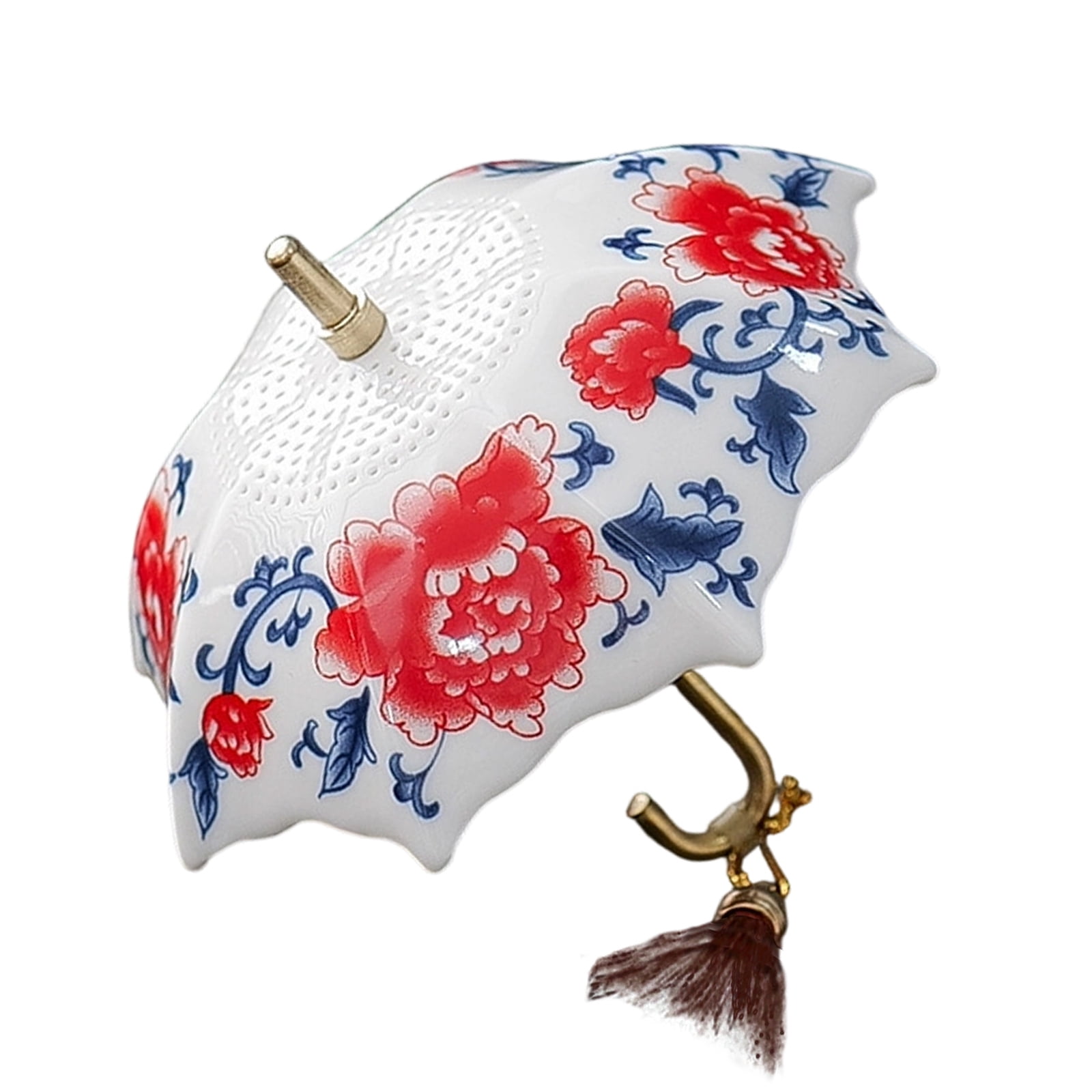 Hand Painted Porcelain Tea Strainer With Copper Handle And Fringes ...