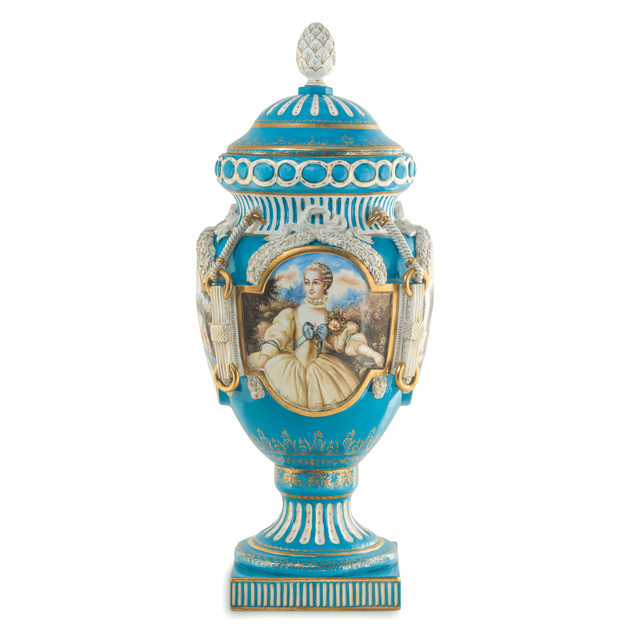 Hand Painted Rococo Style Porcelain Vase - Walmart.com