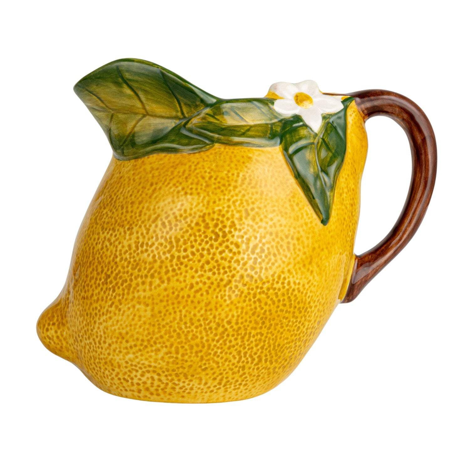 Hand-Painted Stoneware Ceramic Lemon Pitcher - Walmart.com