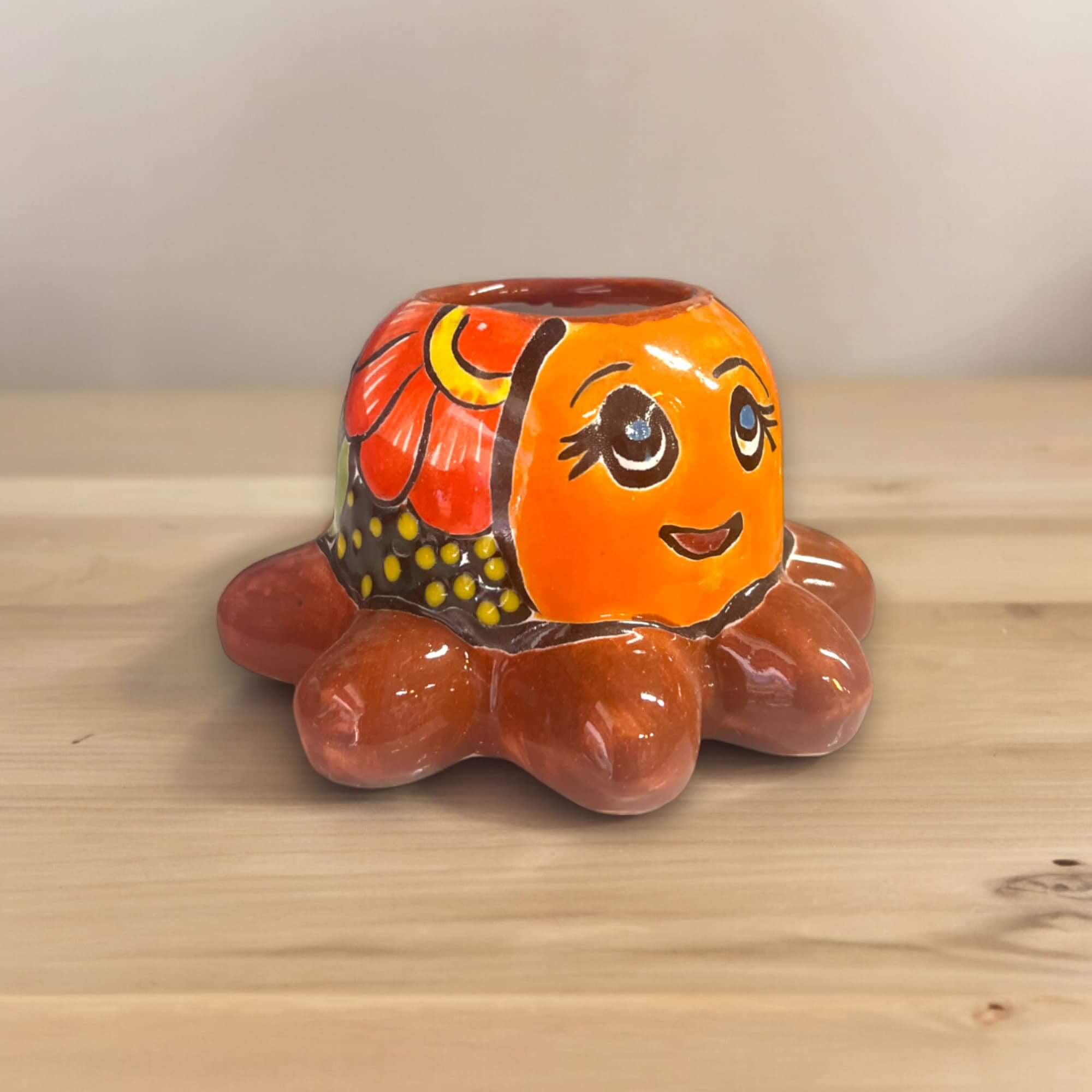 Hand-Painted Talavera Octopus Succulent Planter | Small Mexican Ceramic ...