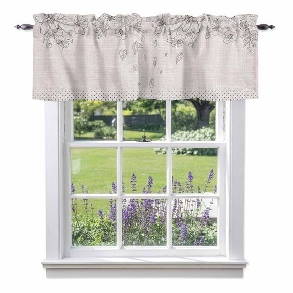 Hand Painted Valances for Windows, Flowers Floral Tree Leaves Valance ...
