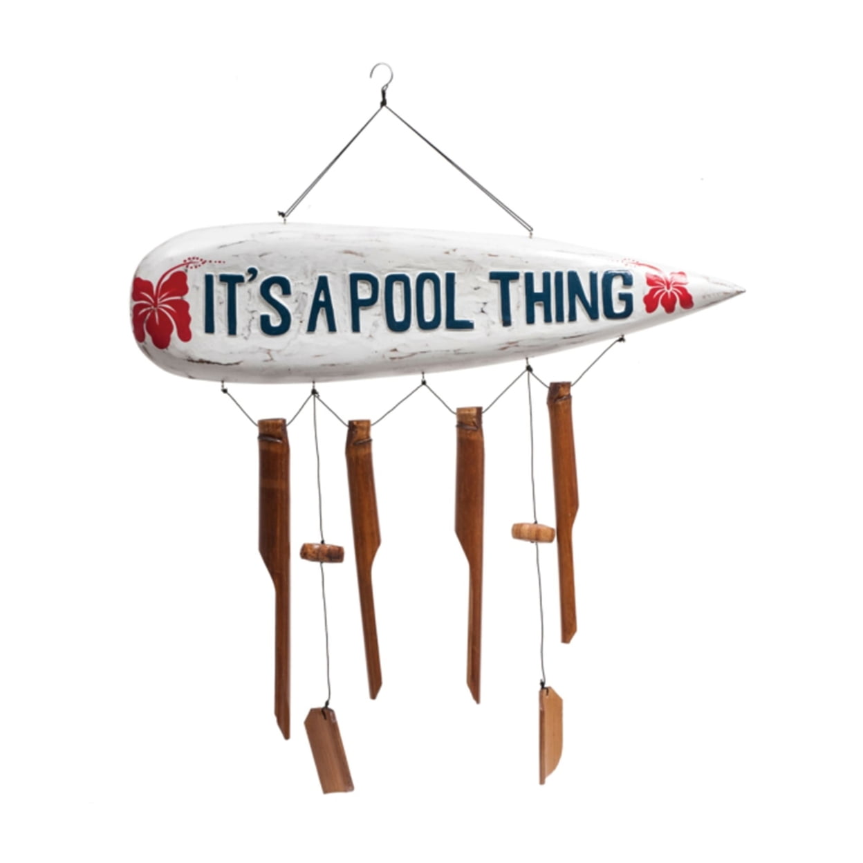 Hand Painted Wooden It's a Pool Thing Wind Chimes Wall hanging Sign ...